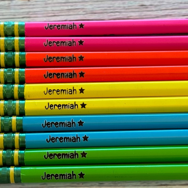 Personalized Pencils Kids School - Etsy UK