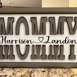 Mommy Sign With Kids Names, Mommy and Me Sign, Mothers Day Gifts for ...