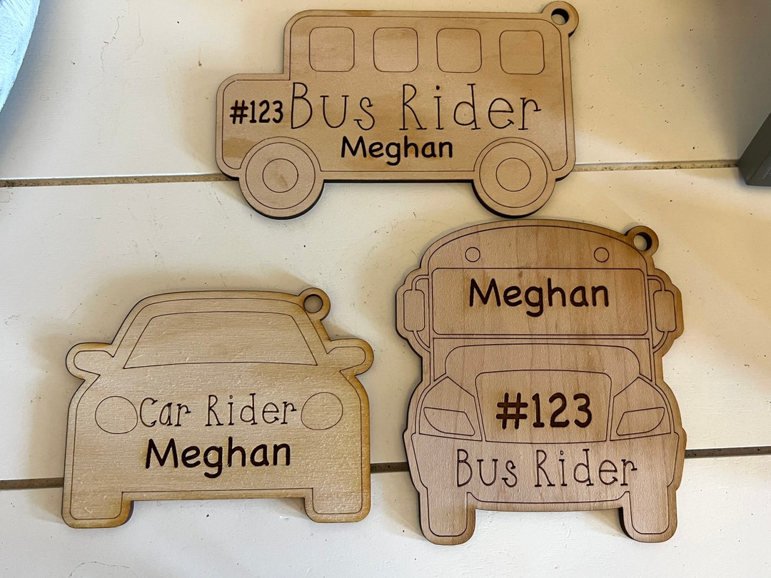 Backpack Bus Tag for Kids, Backpack Name Tag for Boys, Car Rider Tag ...