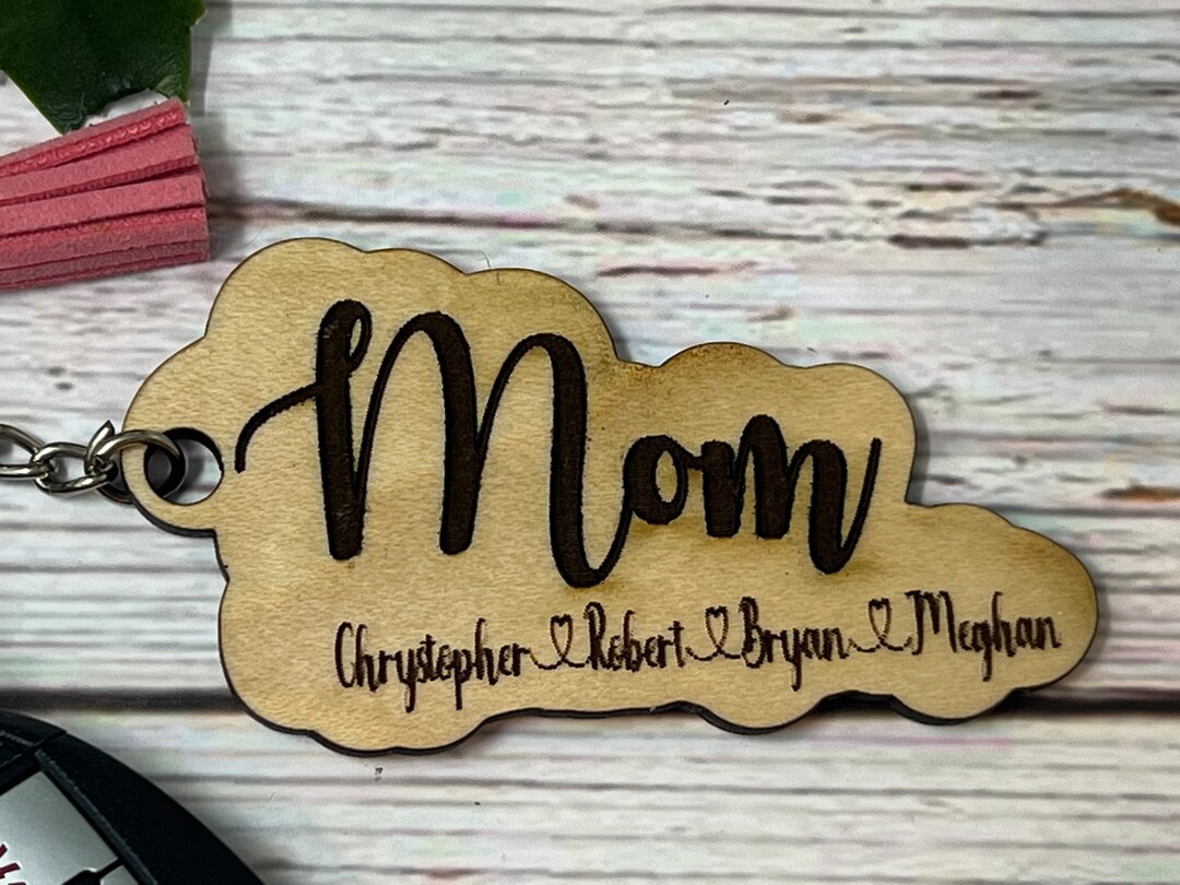 Mom Keychain With Kids Names, Mom and Kids Keychain, Mothers Day Gift ...