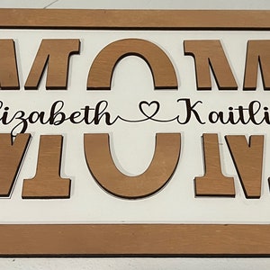 Mommy Sign With Kids Names, Mommy and Me Sign, Mothers Day Gifts for ...