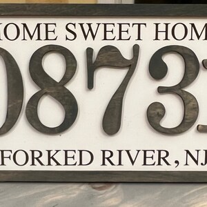 Zip Code Sign Housewarming Gift, Town Sign, Custom Town Sign, Hometown ...