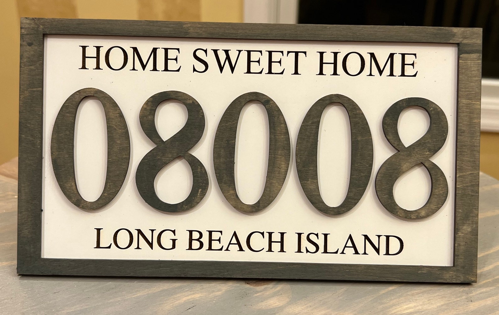 Zip Code Sign, Town Sign, Town Sign, Zip Code Gifts for Housewarming ...