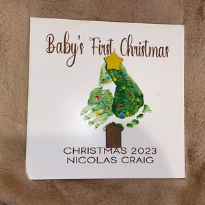 Babys First Christmas Svg, Diy Christmas Sign, Footprint Svg, Footprint ...