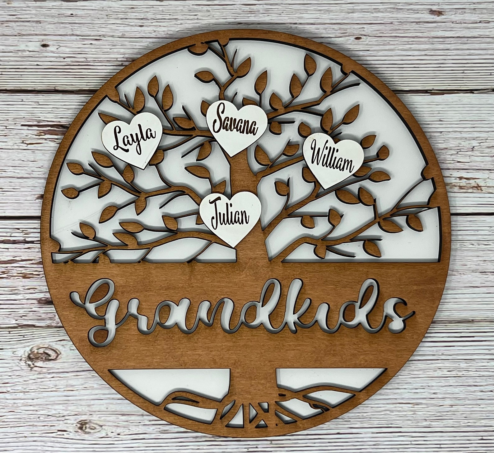 Family Tree Sign Grandkids Tree Sign Grandkids Sign - Etsy