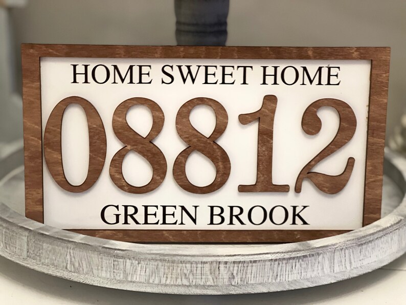 Zip Code Sign Housewarming Gift Town Sign Custom Town Sign - Etsy