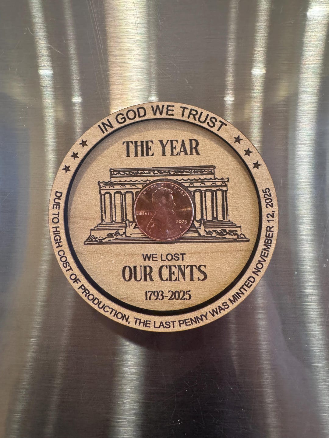Penny Magnet, Penny Keepsake, Lost Our Cents Commemorative, Penny ...