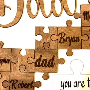 Dad Puzzle Sign, Dad Piece That Holds Us Together, Fathers Day Puzzle ...