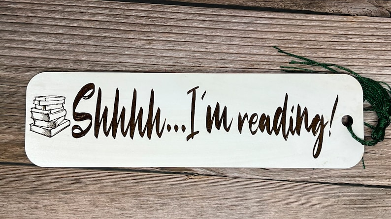 Shhh Im Reading Bookmark Gift for Reader Cute Bookmark for - Etsy