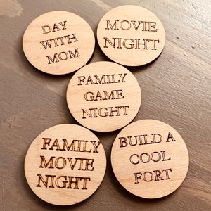 Kids Wood Reward Token, Chore Chart Rewards, Good Behavior Jar Chart ...