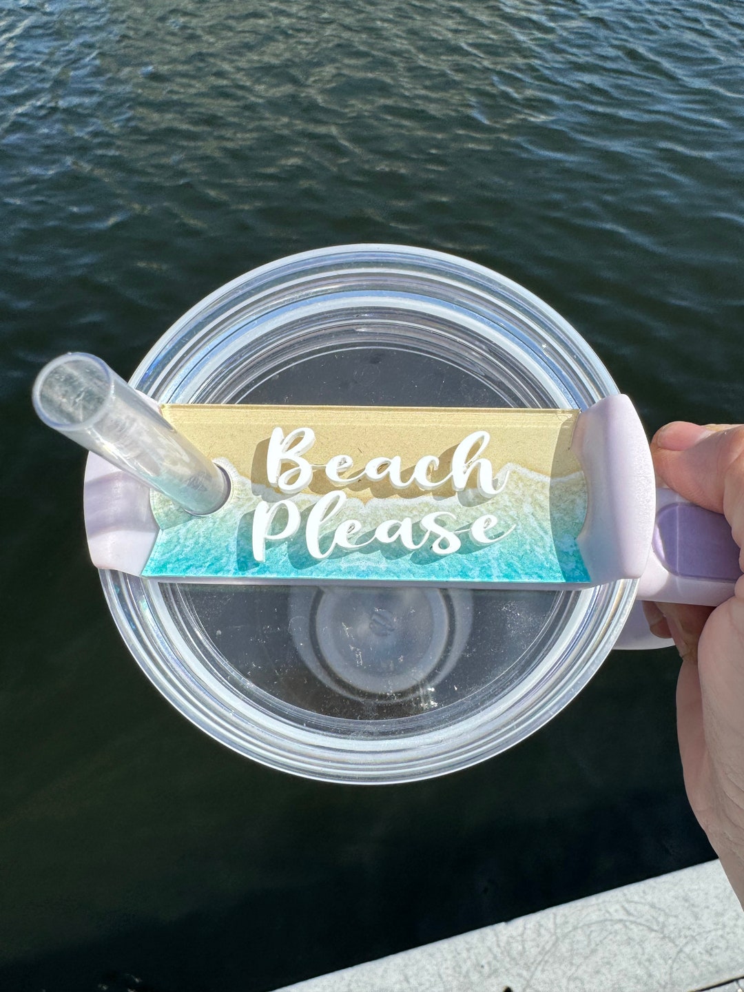 Beach Please Stanley Topper, Beach Lover Gift, Stanley Nameplate ...