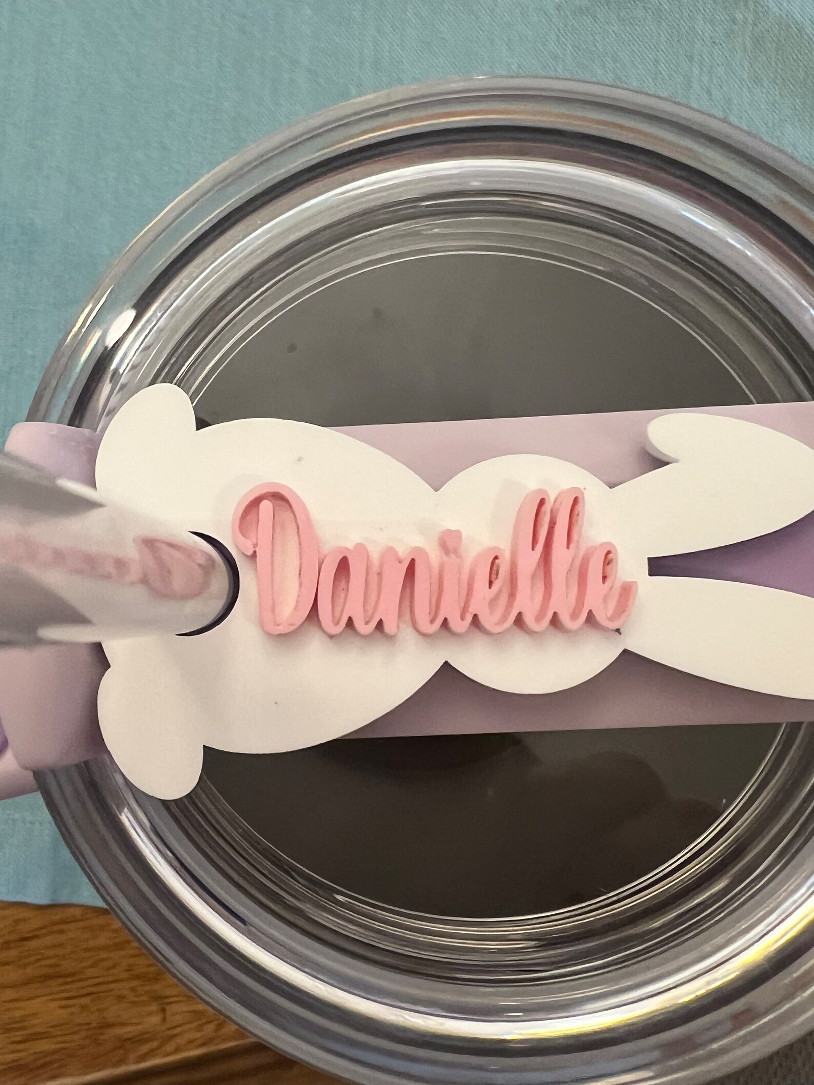 Easter Stanley Name Plate, Bunny Stanley Topper, Easter Tumbler Tag ...