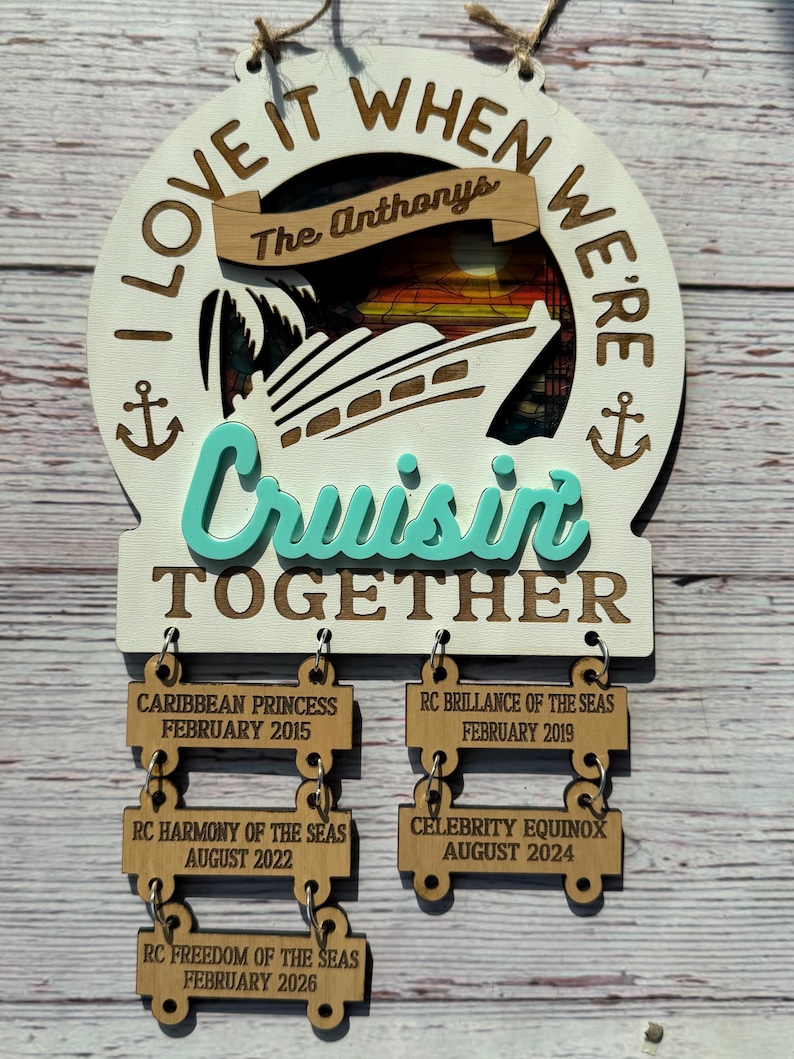 Cruise Door Sign, Cruise Door Name Magnet, Cruiser Tracker Plaque ...