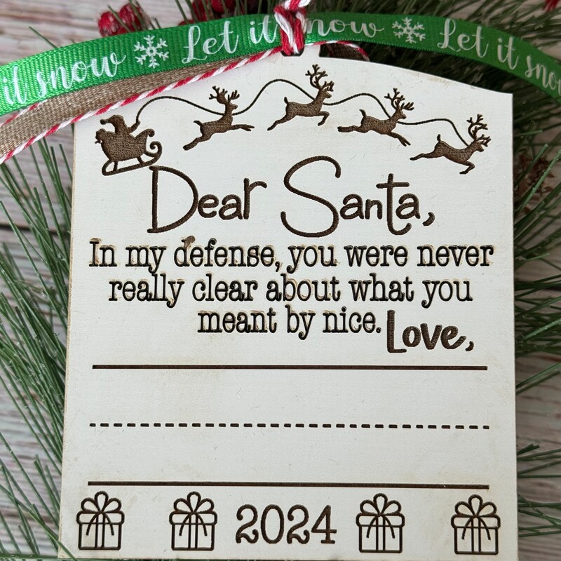 Dear Santa Ornament - Etsy
