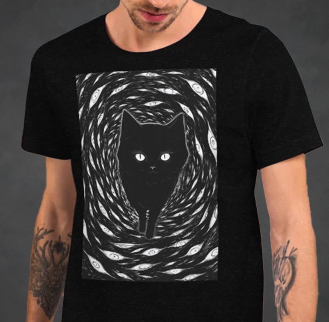 Psychedelic Cat T-shirt Weirdcore Pastel Goblincore Rave Gear Harajuku ...
