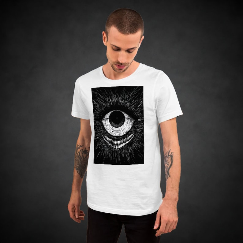 Horror Weirdcore Eyeball T-shirt Japanese Psychedelic Alt Clothing ...