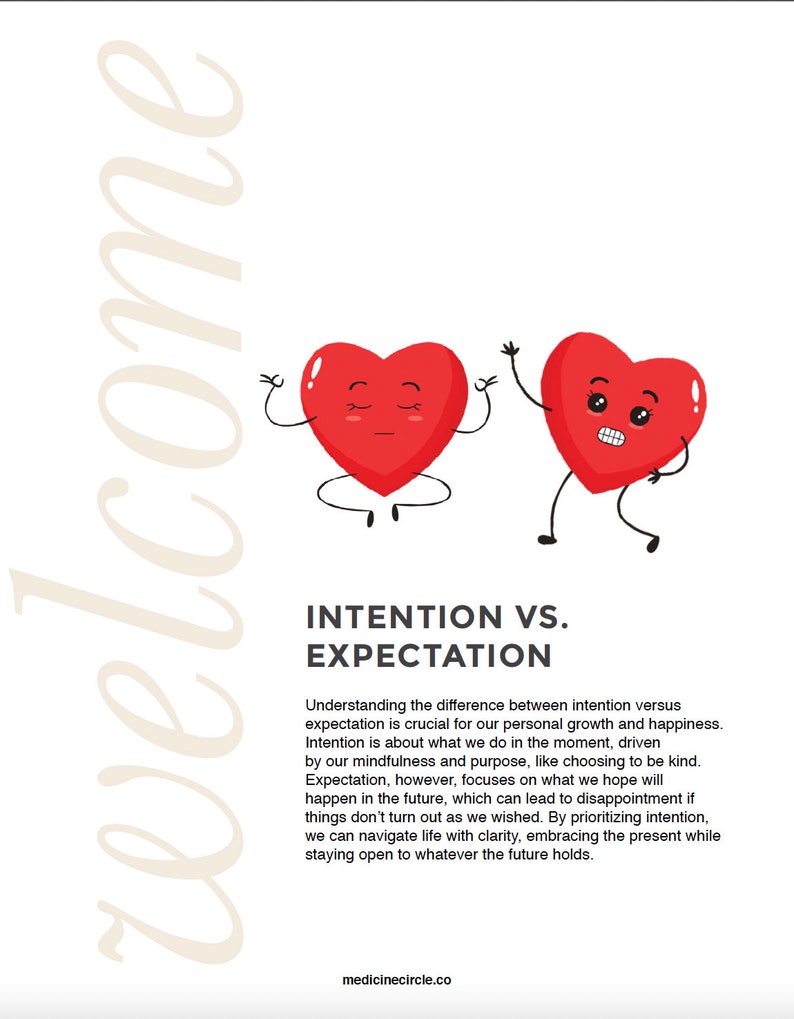 Understanding Intention Vs. Expectation Workbook: Mindful Living ...