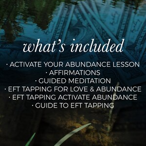 Abundance Activation Bundle: Lesson Affirmations Meditation EFT Tapping Guide Welcome Love ...