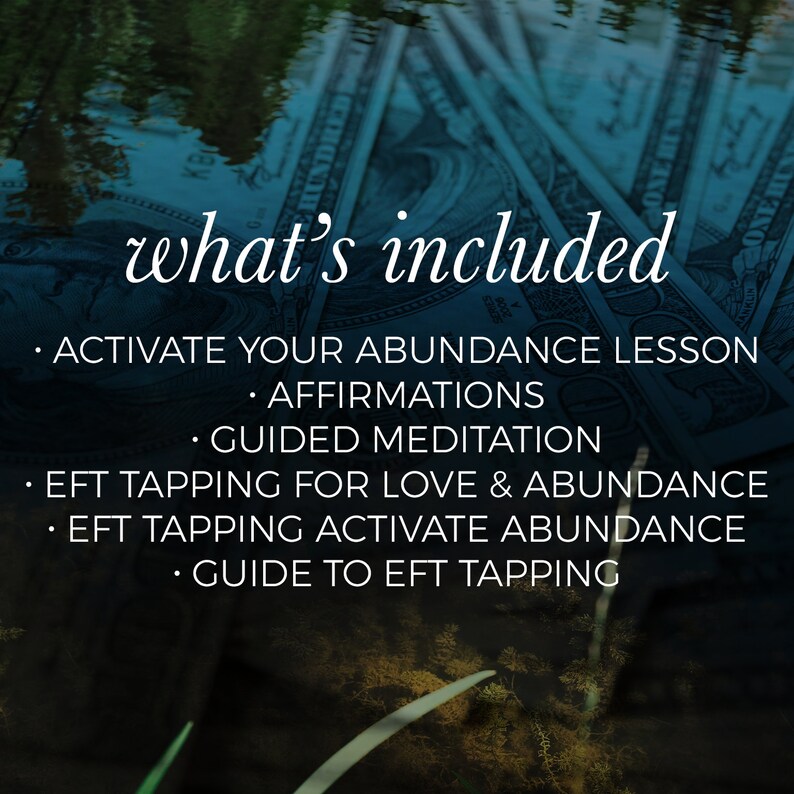 Abundance Activation Bundle: Lesson Affirmations Meditation EFT Tapping ...