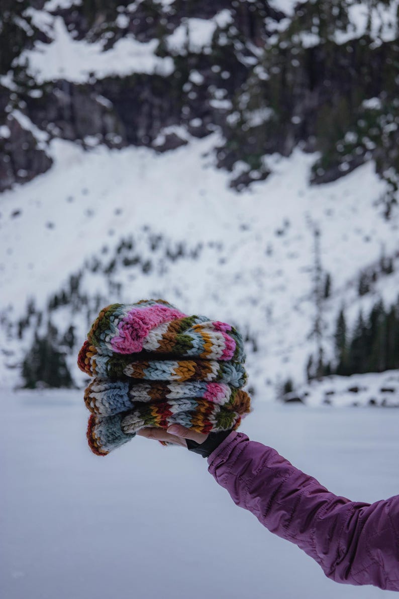 CUSTOMIZABLE, Hand Knit, Colorful, National Parks Themed, Scrap Yarn ...