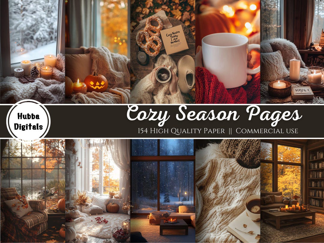 Cozy Season Pages for Scrapbook and Junk Journal, Seasonal, Winter ...