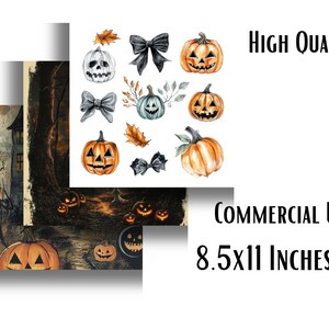 Spooky Season Printable Papers, 30 Junk Journal Kit, Pages ...