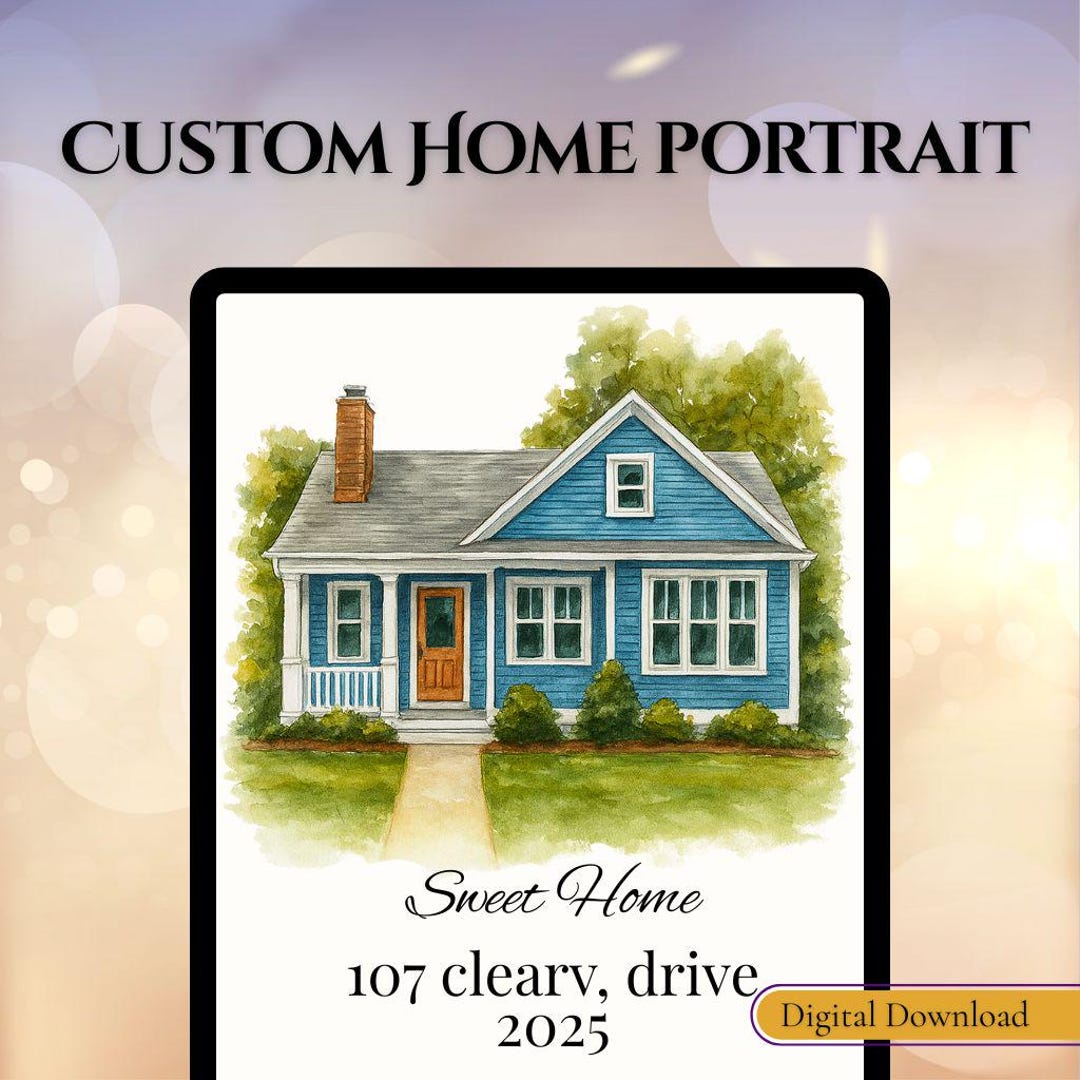 House Portrait | Housewarming Gift | Our First Home Sign | Home Sweet ...