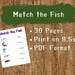 Printable Matching Worksheets, Match the Fish, Kindergarten Preschool ...