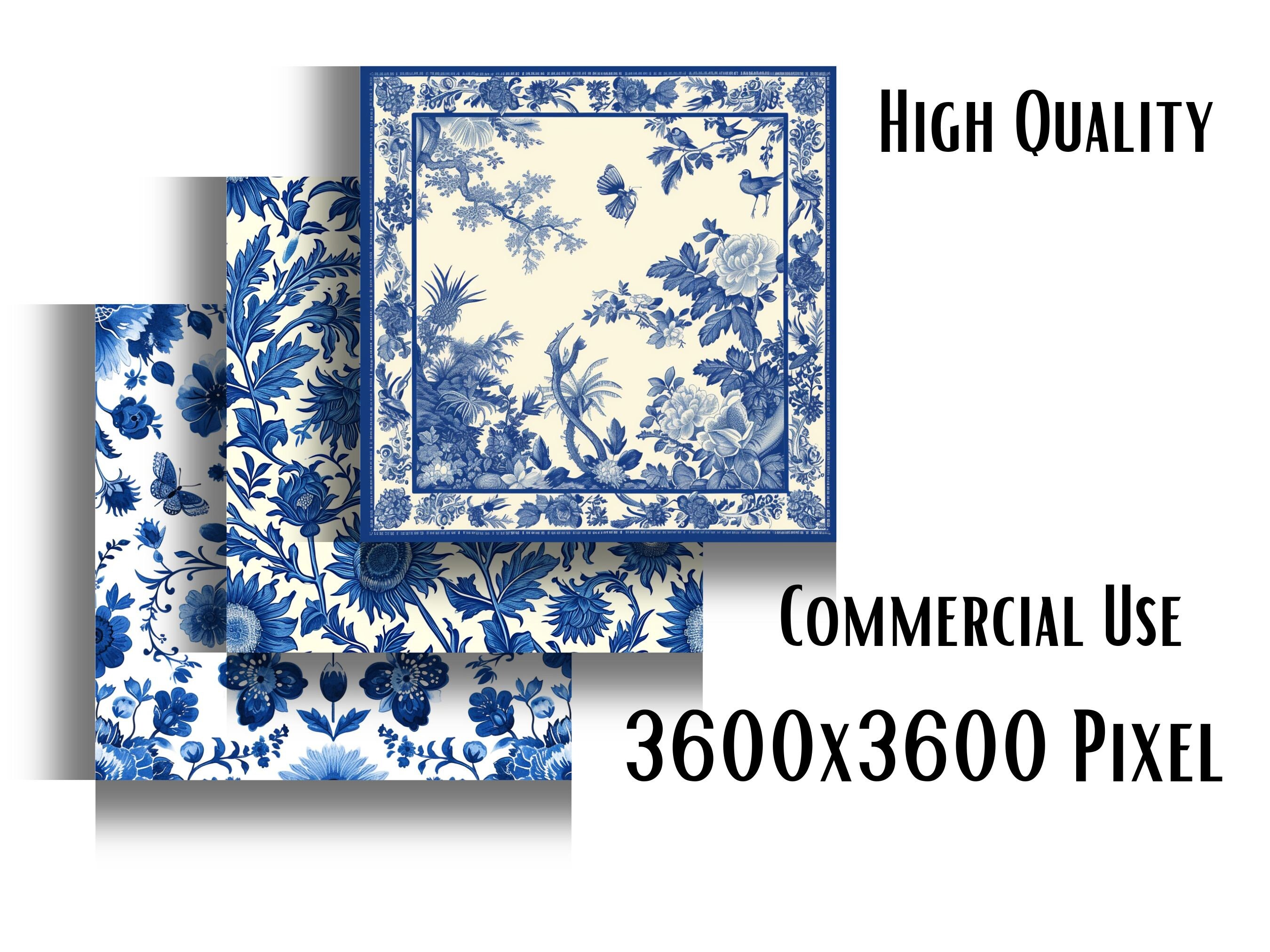 Chinoiserie Floral Digital Paper, 27 Seamless French Flower Patterns ...