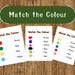 Printable Matching Worksheets, Match the Colors, Kindergarten Preschool ...