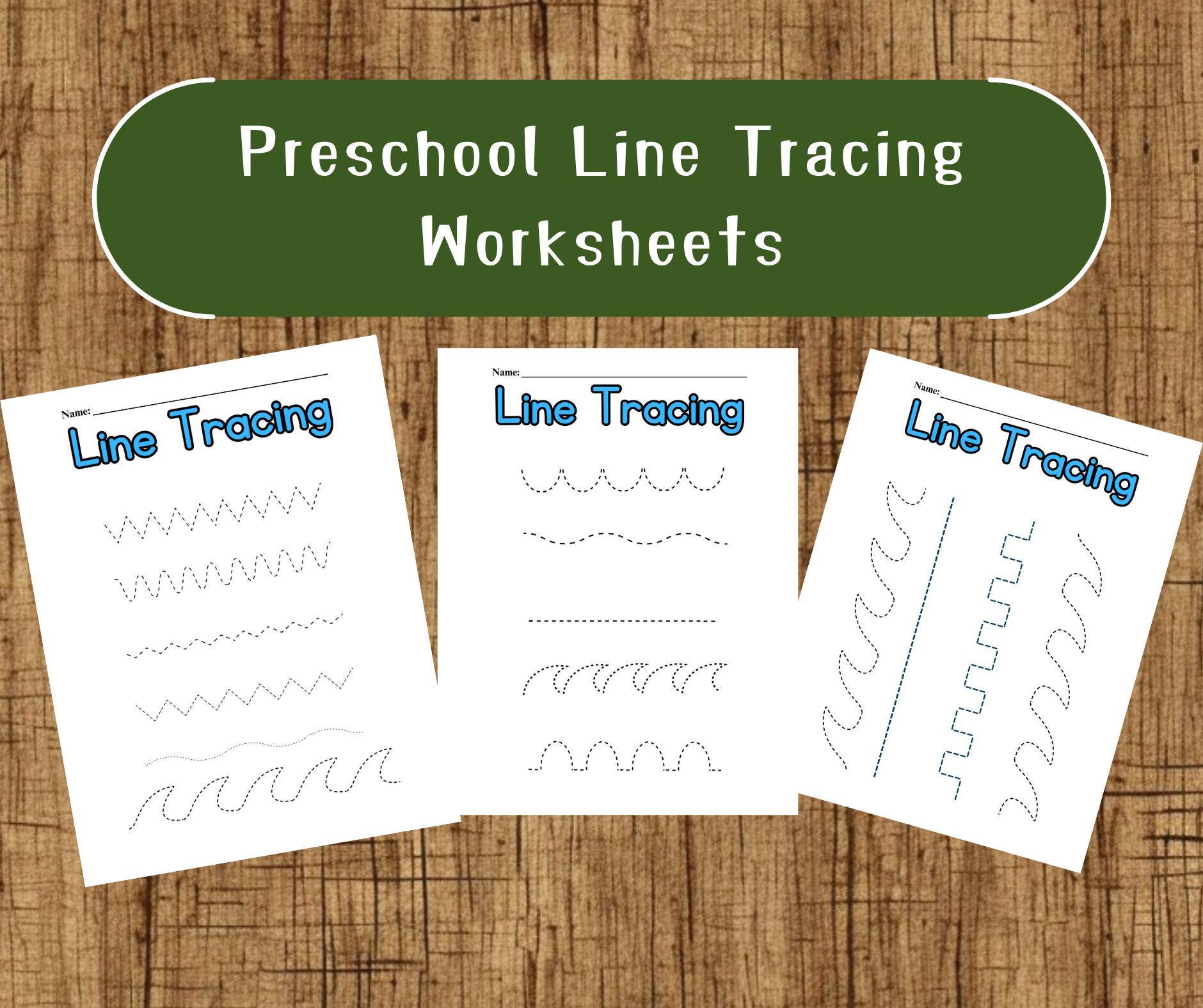 Preschool Line Tracing Worksheets, 80 Lines Trace Pages Printable ...