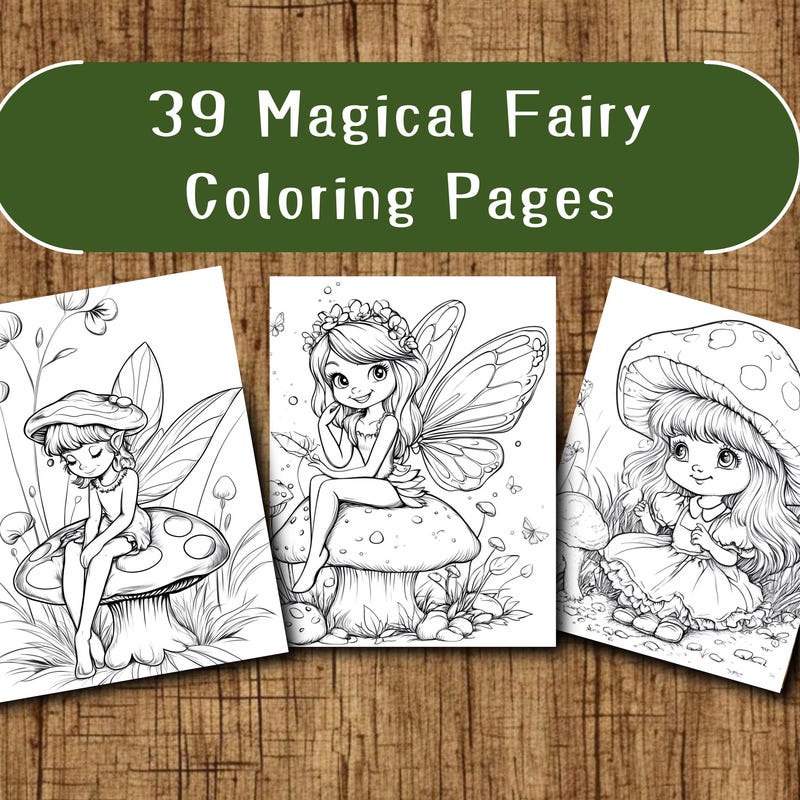 Fairy Coloring Book - Etsy