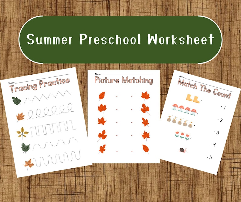 Printable Summer Preschool Activity Bundle, 80 Pages, 8.5"x11", PDF ...