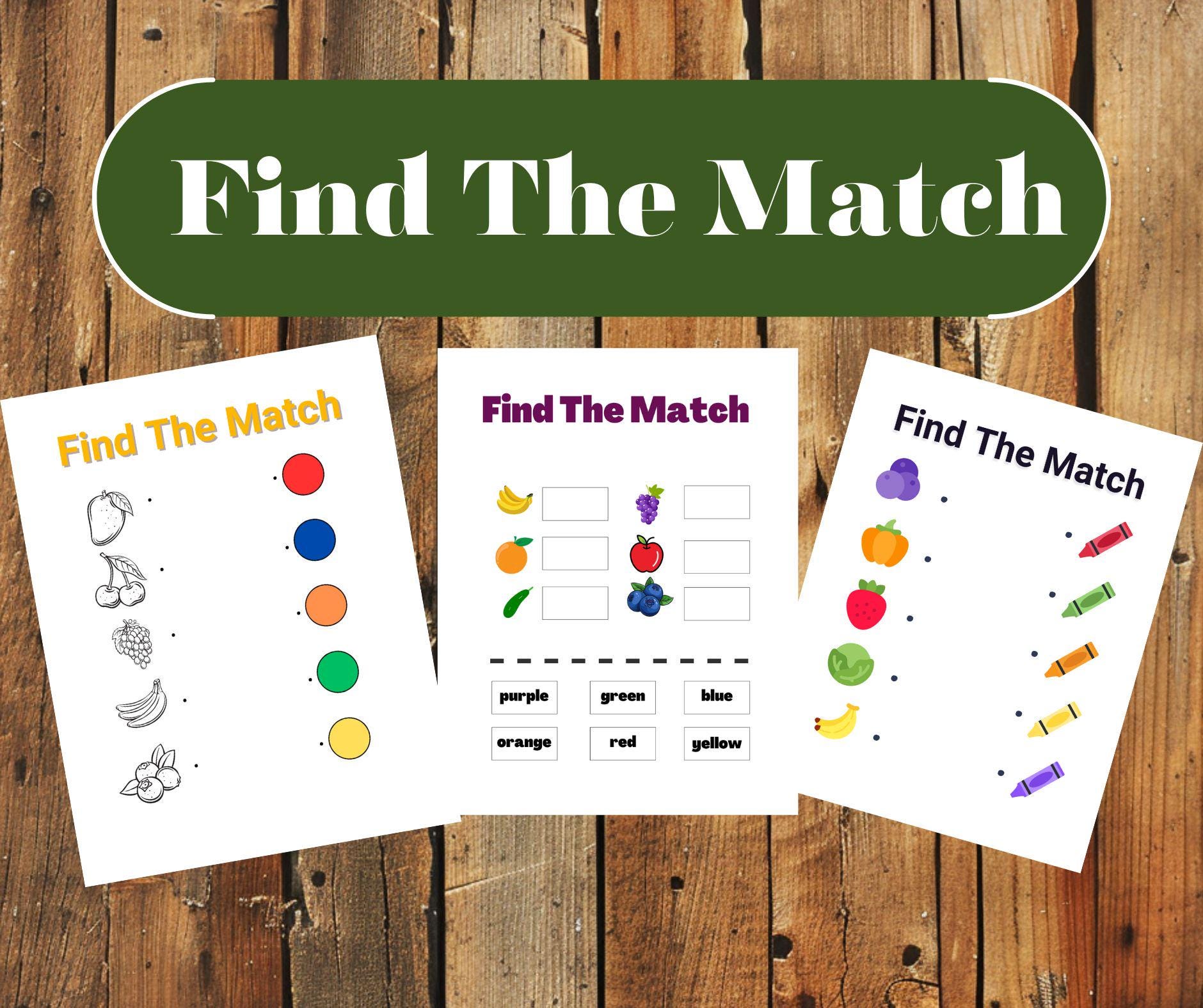 Printable Matching Worksheets, Match the Shape, Kindergarten Preschool ...