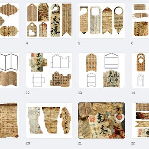 Ancient Chinese Junk Journal Kit, Distressed Chinese Calligraphy ...