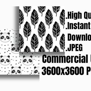 Black and White Doodle Digital Paper Pack| 50 Patterns Scrapbooking ...