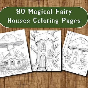 80 Enchanted Fairy House Coloring Pages, Fantasy Home Fairy Coloring ...