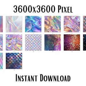 Ultimate Iridescent Textures - 14 Seamless Digital Paper Metallic ...