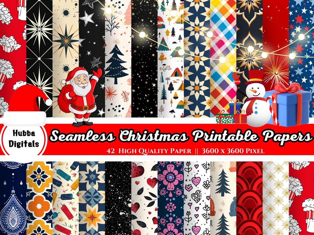 Christmas Digital Paper, Holiday Scrapbook Papers, Snowflake Wallpaper ...