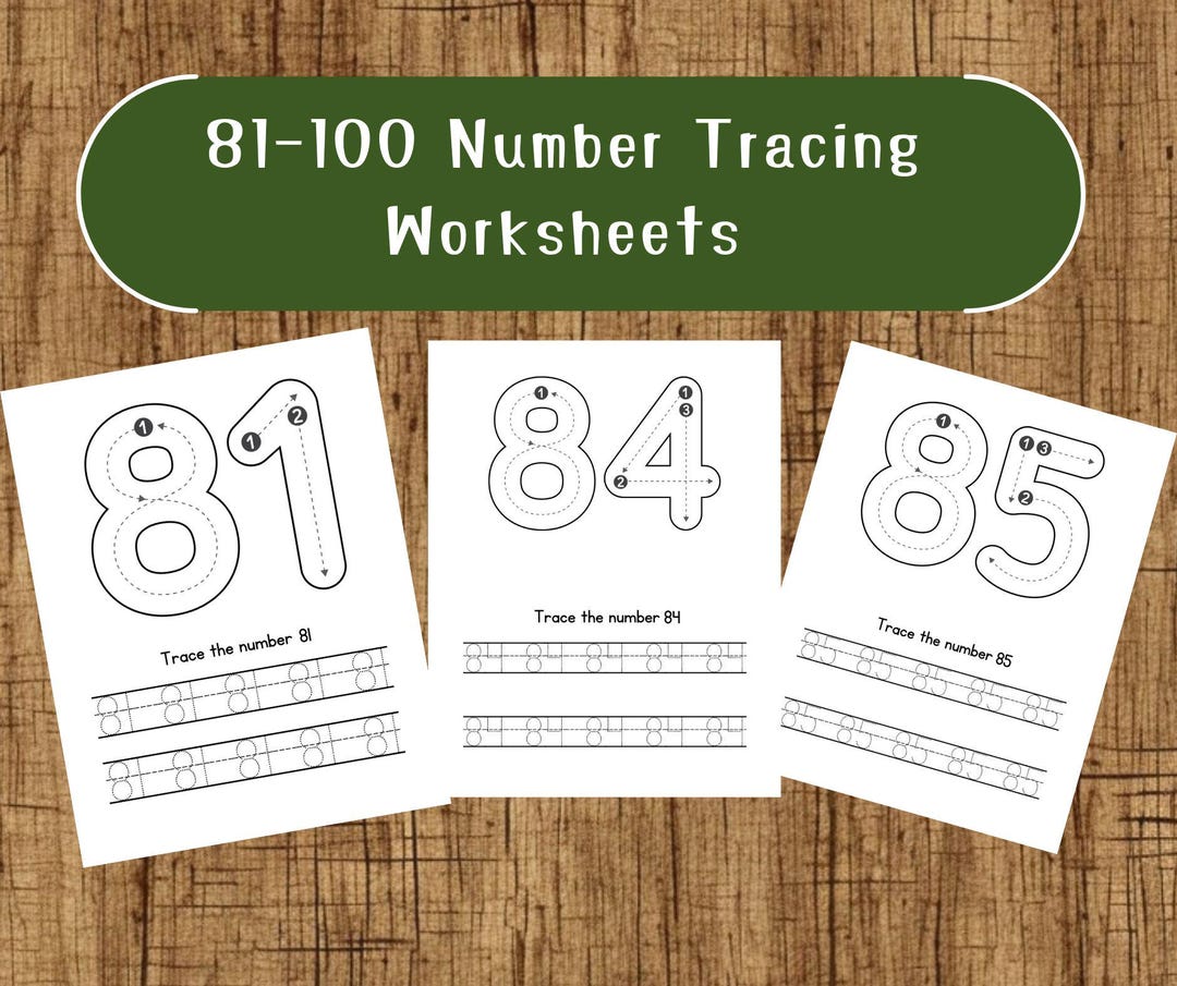 Number Tracing Worksheets, Traceable Numbers, Preschool Worksheets, 81 ...