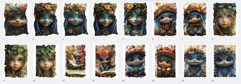 Trolls Junk Journal Kit, Fantasy Trolls Scrapbook, Printable Background ...