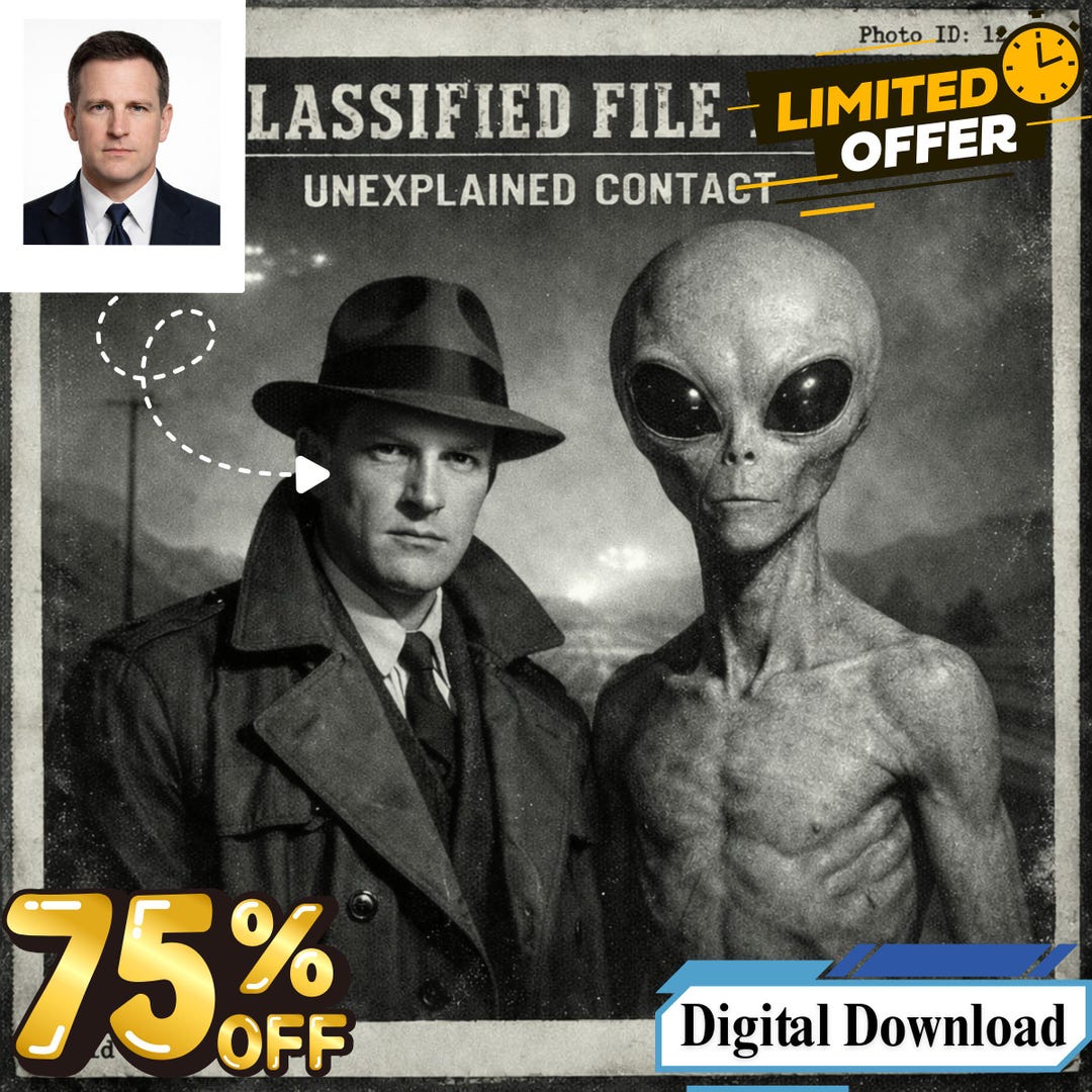 Vintage FBI Alien Photo, 1957 Classified File Wall Art, Black and White ...