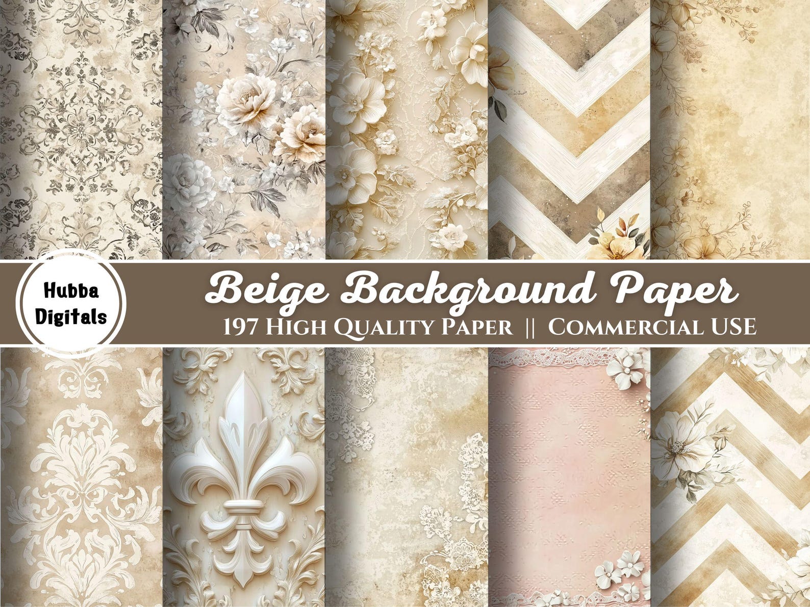 Beige Background Paper, Neutral, Digital Paper, Junk Journal, Scrapbook ...