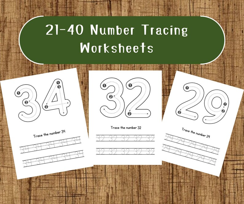 Number Tracing Worksheets, Traceable Numbers, Preschool Worksheets, 21 ...