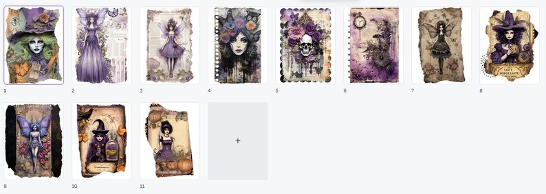 Scary Fairies Junk Journal Kit, MINI Dark Fairies, Holiday Crafting Printable Kit, Fairy ...