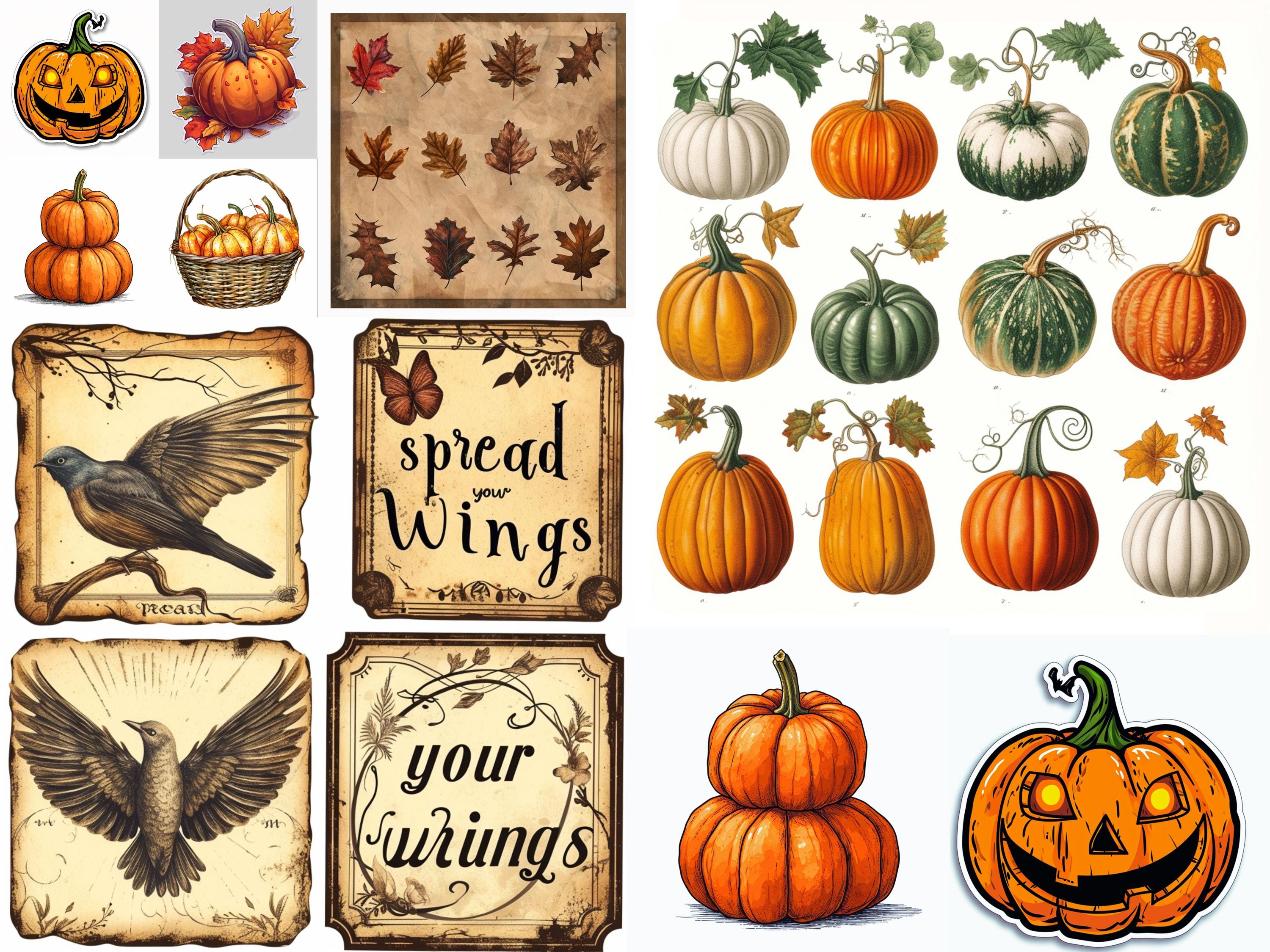 Autumn Leaves Junk Journal Kit Download Digital Scrapbook Paper Cozy ...