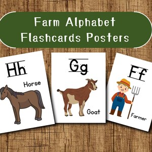 Printable Farm Theme Alphabet Posters | ABC Letters Classroom Decor ...