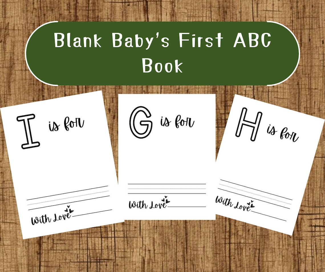 Blank Alphabet Book, Baby's First ABC Book, Baby's First Alphabet Book ...