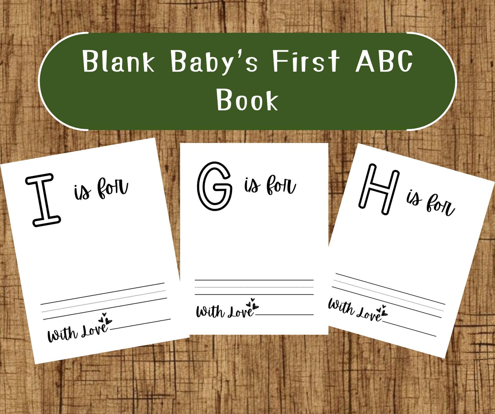 Blank Alphabet Book, Baby's First ABC Book, Baby's First Alphabet Book ...