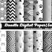 Black and White Doodle Digital Paper Pack| 50 Patterns Scrapbooking ...